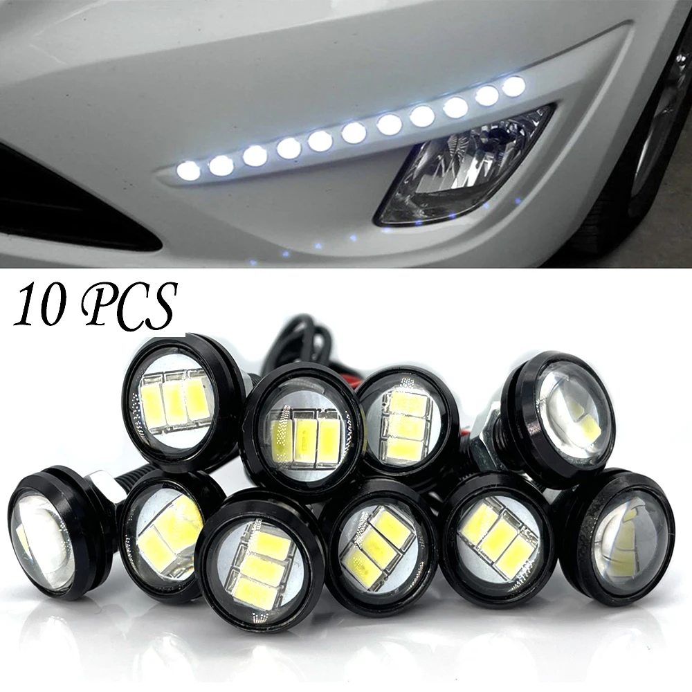 10pcs 23/18MM Ultra Bright Car DRL Led Daytime Running Lights Eagle Eye ...