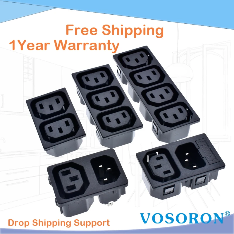 Supply Black Copper 10a 250v Iec-c13/c14 2 / 3 / 4 Jack Pdu Chassis ...