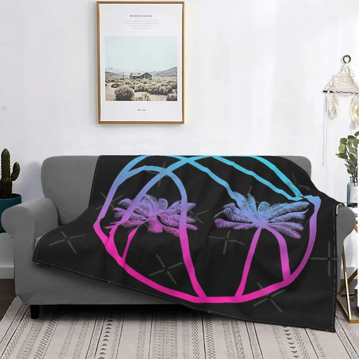 Miami vice manta negra de baloncesto, a cuadros para cama colcha ...