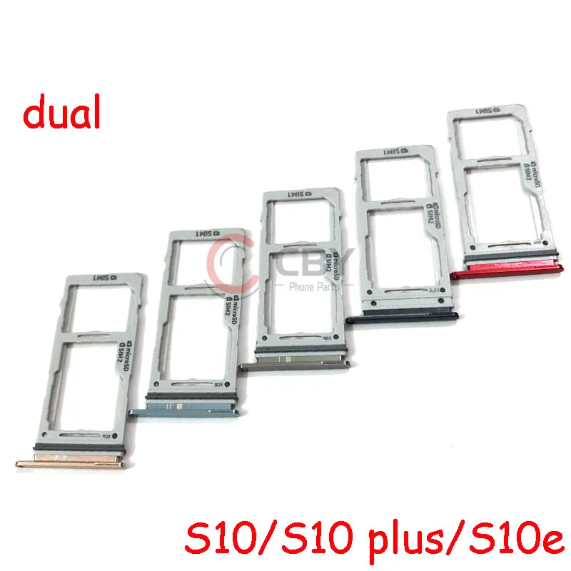 For-Samsung-Galaxy-S10E-S10-S10-Plus-Sim-Card-Reader-Holder-Dual-Single ...