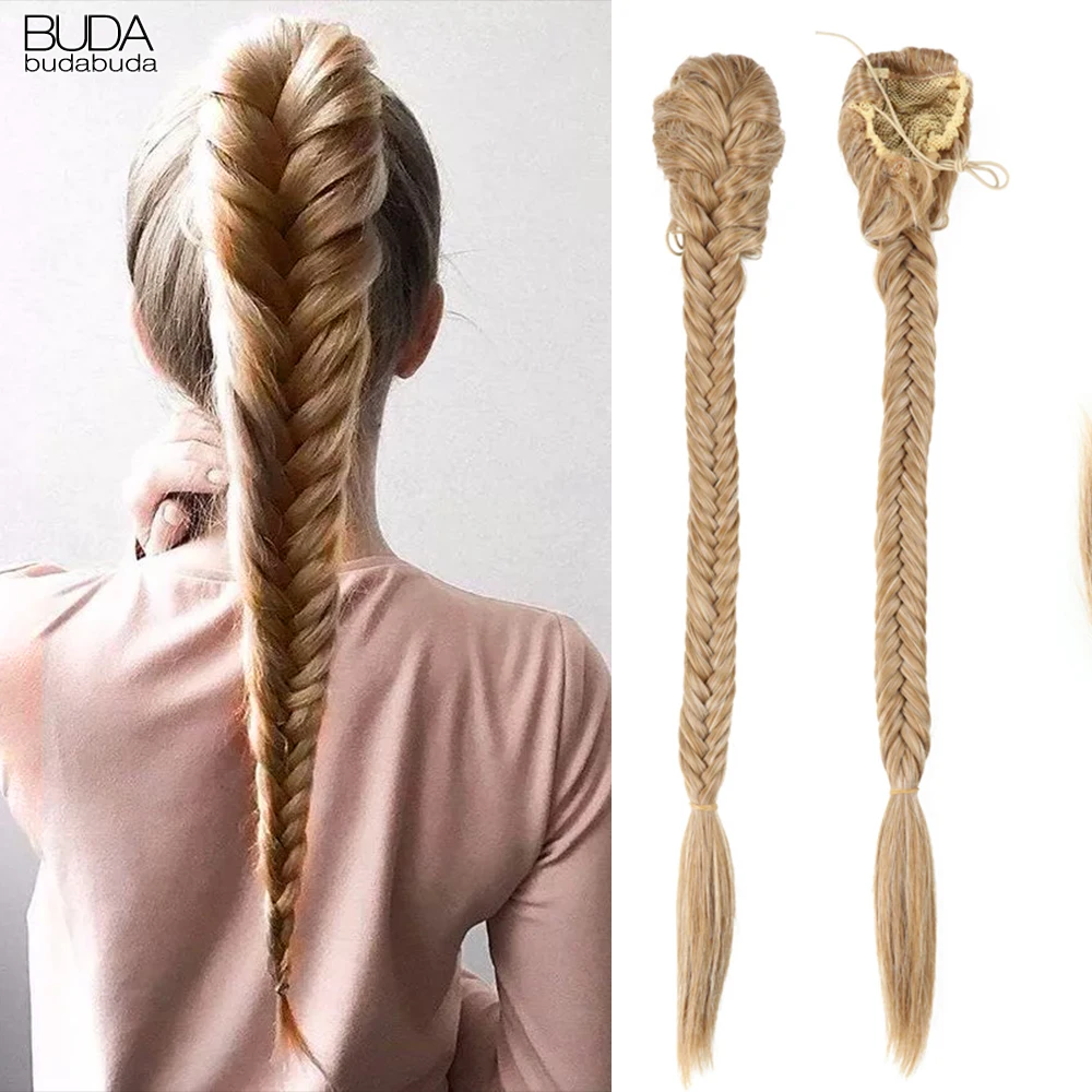 20Inch-Long-Straight-Synthetic-Hair-Braid-Plaited-Fishtail-Fishbone ...