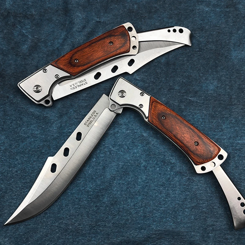 Brand-Utility-Knives-Tactical-Multi-function-Folding-Blade-Knife-Wood ...