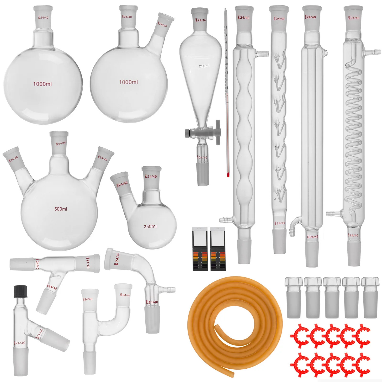 VEVOR-1000ml-Distillation-Apparatus-Lab-Chemistry-Glassware-Kit-Set ...
