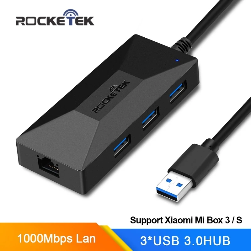 Rocketek Usb 3.0 To Rj45 Hub Gigabit Ethernet Adapter 1000mbps For ...