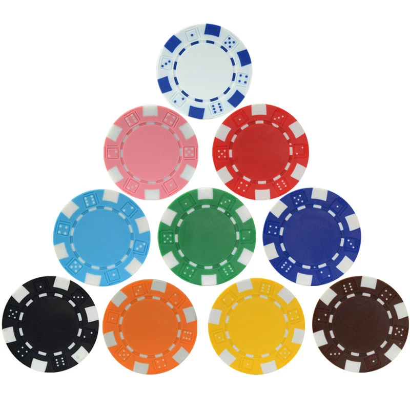 10 Pcs Abs Plastic Poker Chips Casino Texas Hold'em Poker Metal Coins ...