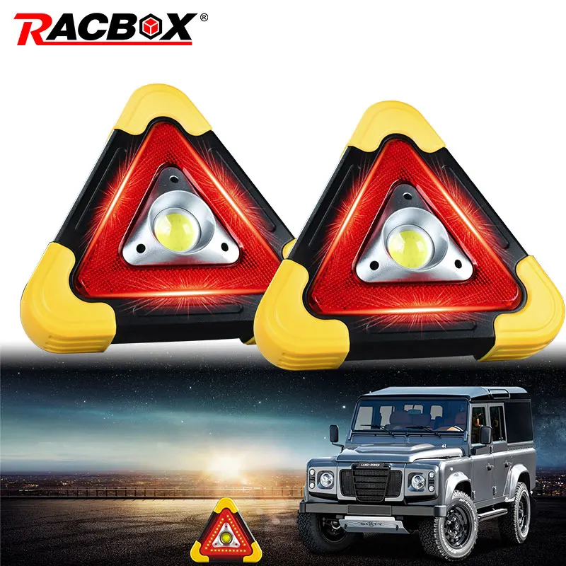 Portable Flashing Light On Hand Triangle Warning Sign Triangle Car ...