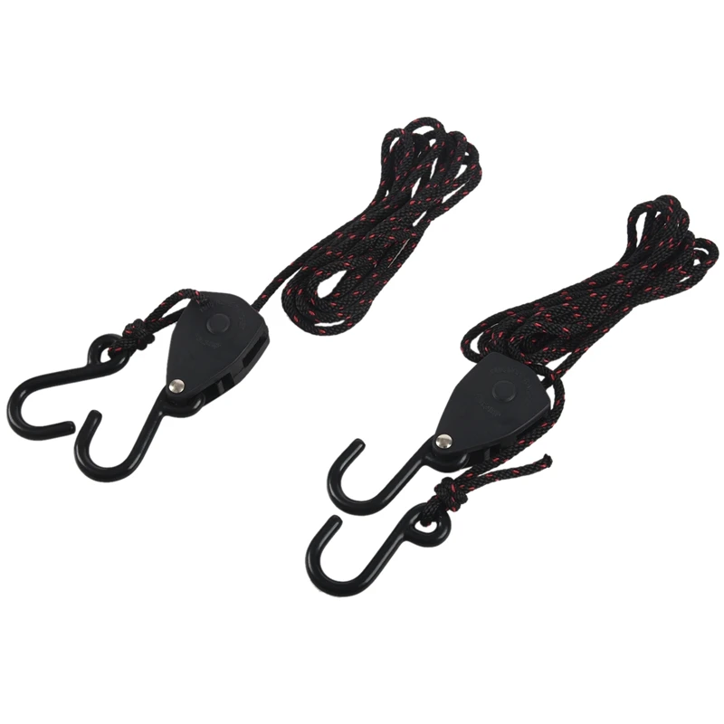 2 PCS Pulley Ratchets Kayak And Canoe Boat Bow And Stern Rope Lock Tie ...