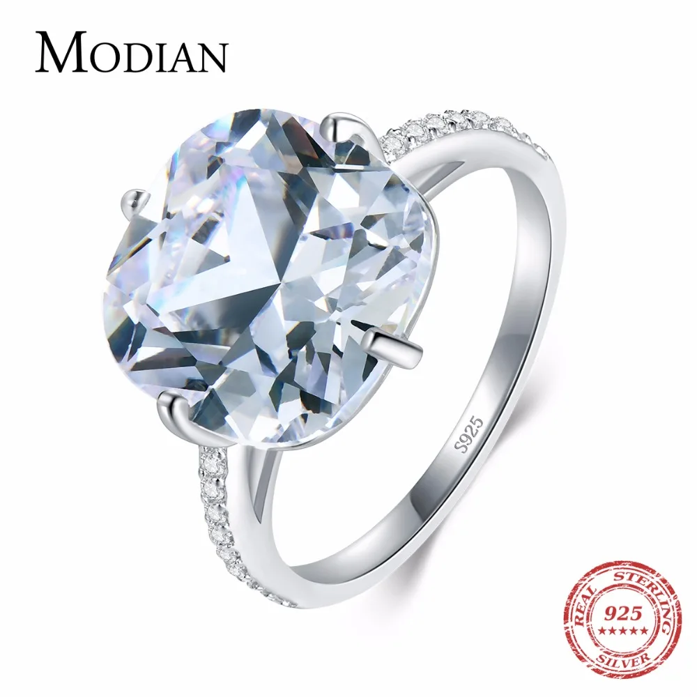 Modian-925-Sterling-Silver-Ring-The-pigeon-Egg-Cubic-Zirconia-Fashion-Luxury-Wedding-Band ...