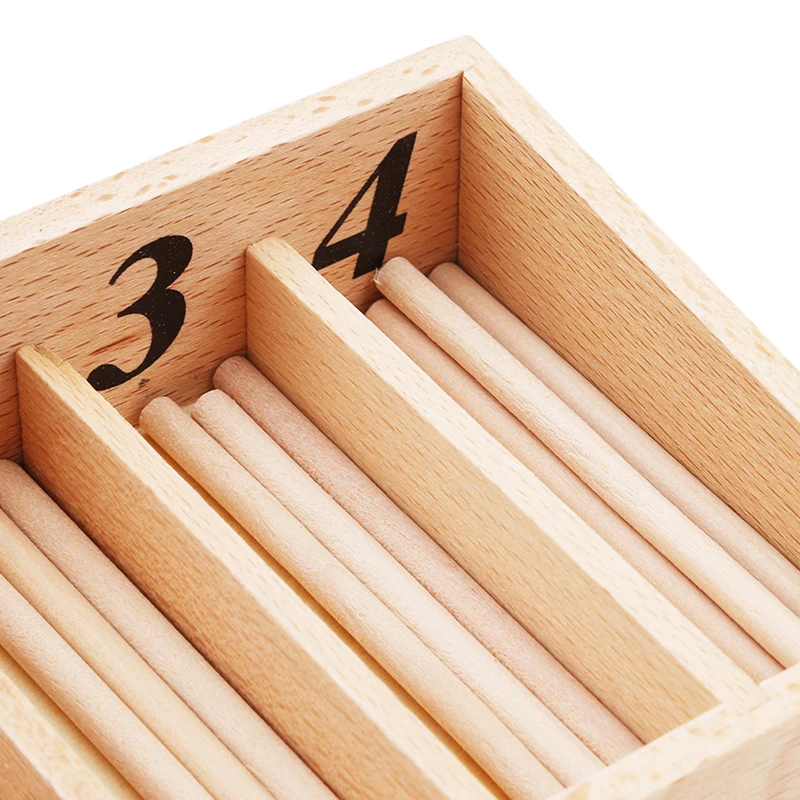 Montessori Educational Wooden Toys For Children Spindle Box With 45 ...