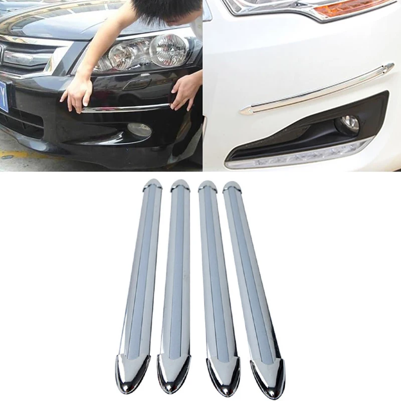 4pcs Car Edge Anti-collision Strip Bumper Protector Protective Guard ...