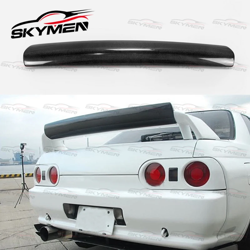 Carbon-Fiber-Rear-Spoiler-Gurney-Flap-For-Skyline-R32-GTR-FUJIMURA-Type ...