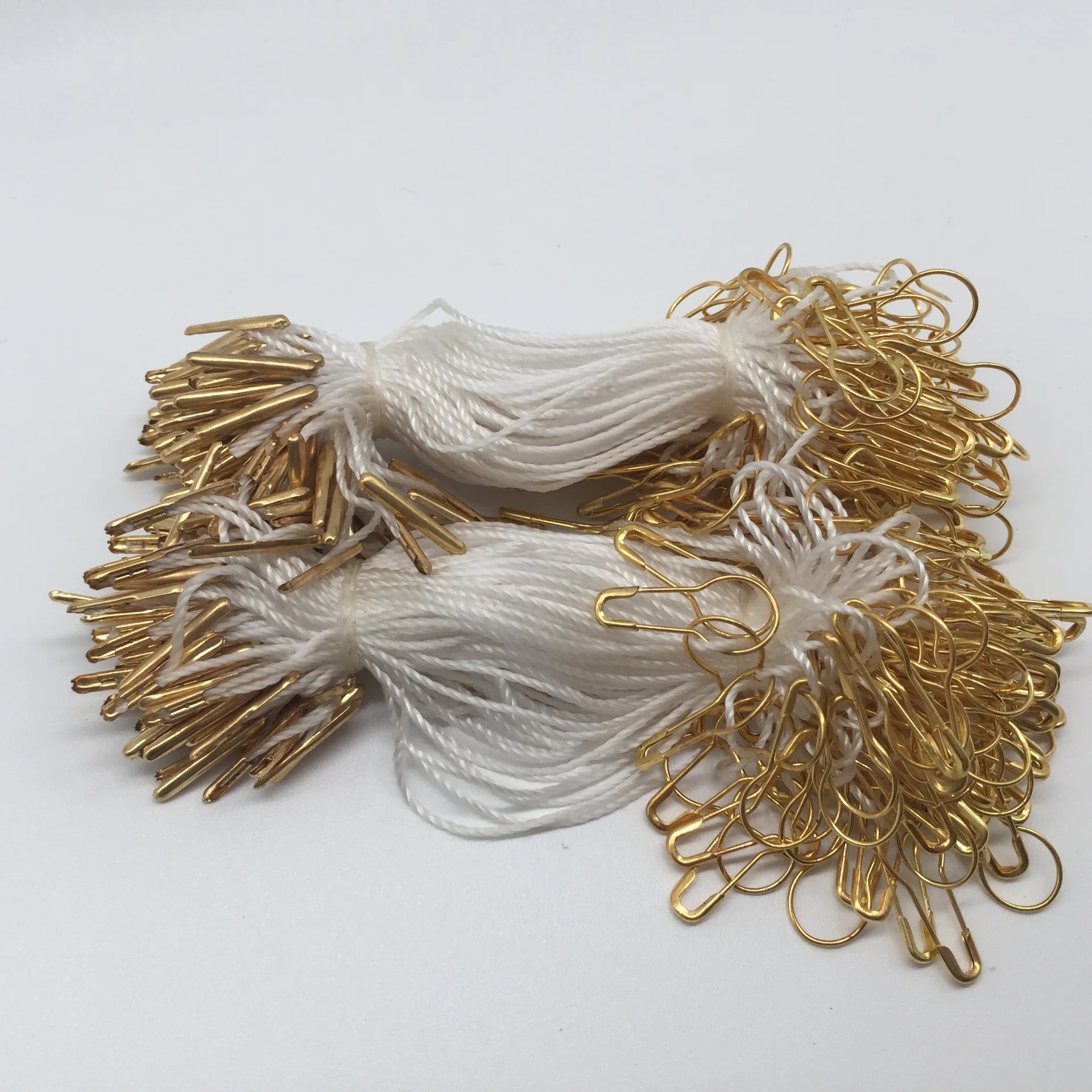 500 Pcs Copper Barbed Hangtag Cords With Safety Pin Label Tickets Swing ...