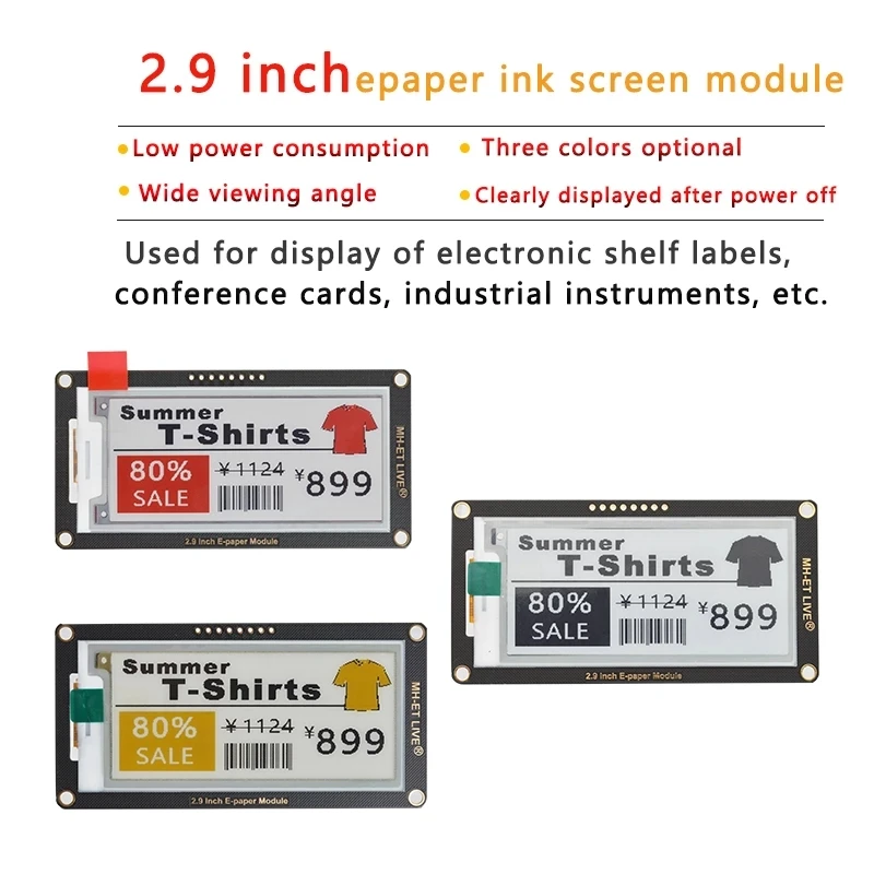 Tela E Display Para Arduino Uno Stm32 Raspberry Pi Esp32 Módulo Para E-ink De 2.13 2.13 E 2.9