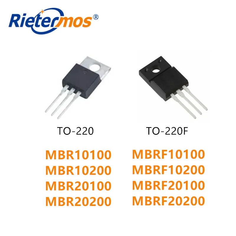 100PCS MBR10100 MBRF10100 MBR10200 MBRF10200 MBR20100 MBRF20100 MBR20200 MBRF20200 TO-220 TO ...