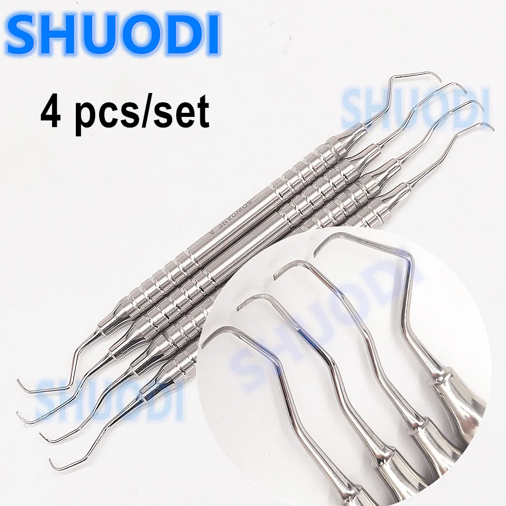 4pcs/set Dental Gracey Curettes Periodontal Scaler Stainless Steel ...