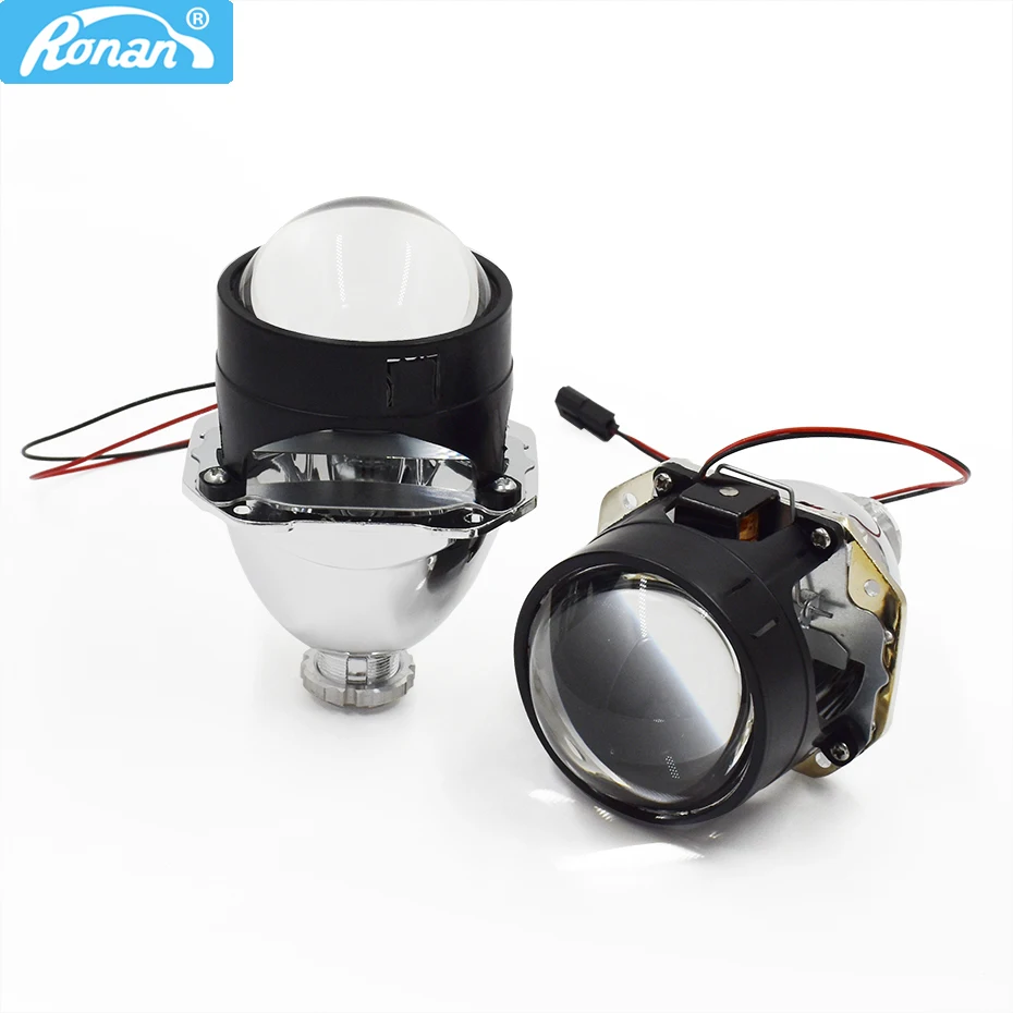 Ronan 2.5inch Bi-xenon Ver9.5 Car Headlight Projector Lens for H1 H4 H7 ...