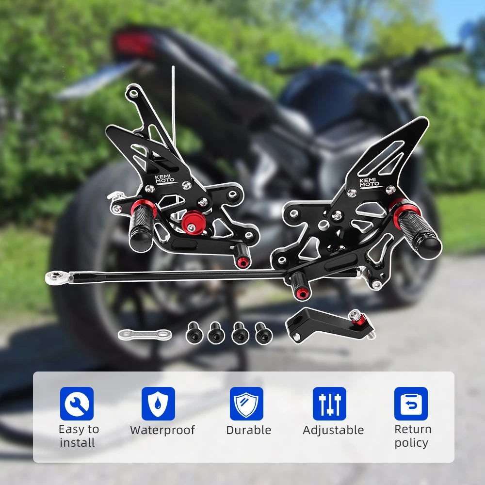 For-Yamaha-FZ1-FZ8-Adjustable-Rearset-Rear-Set-Foot-rests-Foot-pegs-FZ1 ...