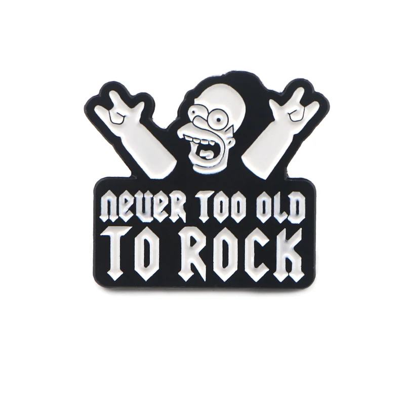 Cartoon-black-and-white-punk-Zinc-alloy-Pin-insignia-For-shirt-backpack ...