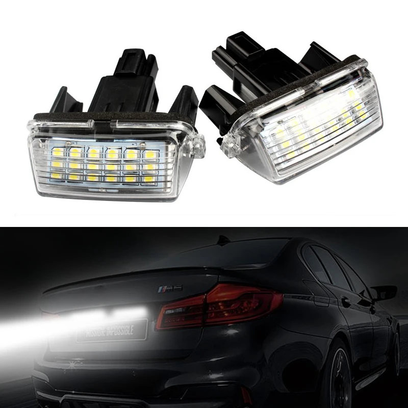 2PCS-Error-Free-Car-License-Plate-Lights-LED-Number-Lamps-for-Toyota ...