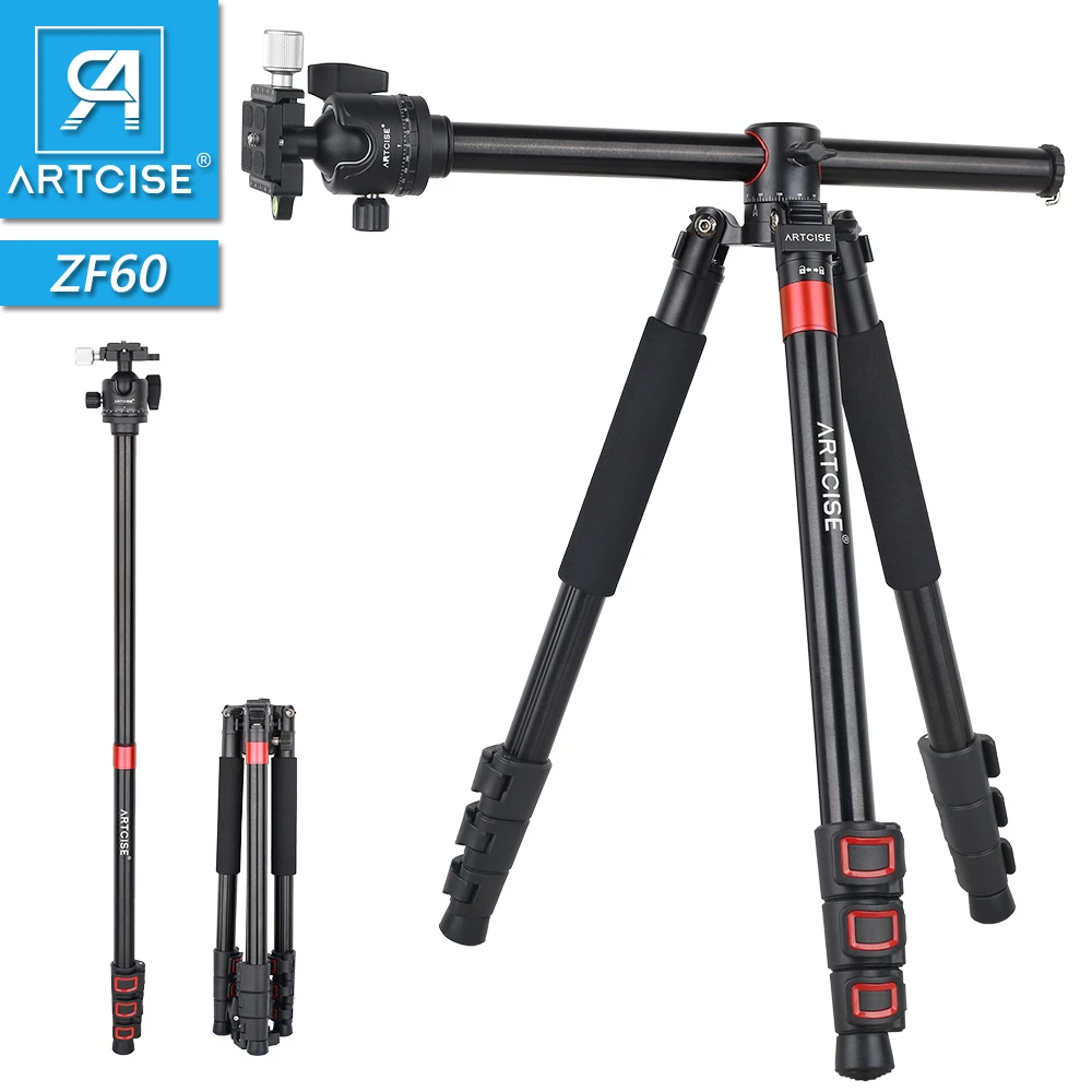 Zf60 Profissional Horizontal Tripod For Camera With Faster Flip Lock 63 ...