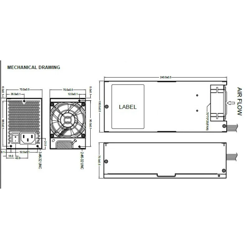 Original PSU For Advantech 80plus Bronze 2U 500W Switching Power Supply ...