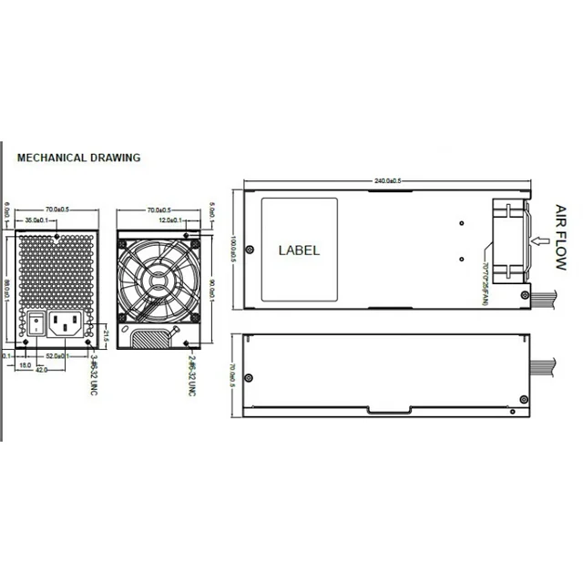 Original PSU For Advantech 80plus Bronze 2U 500W Switching Power Supply ...