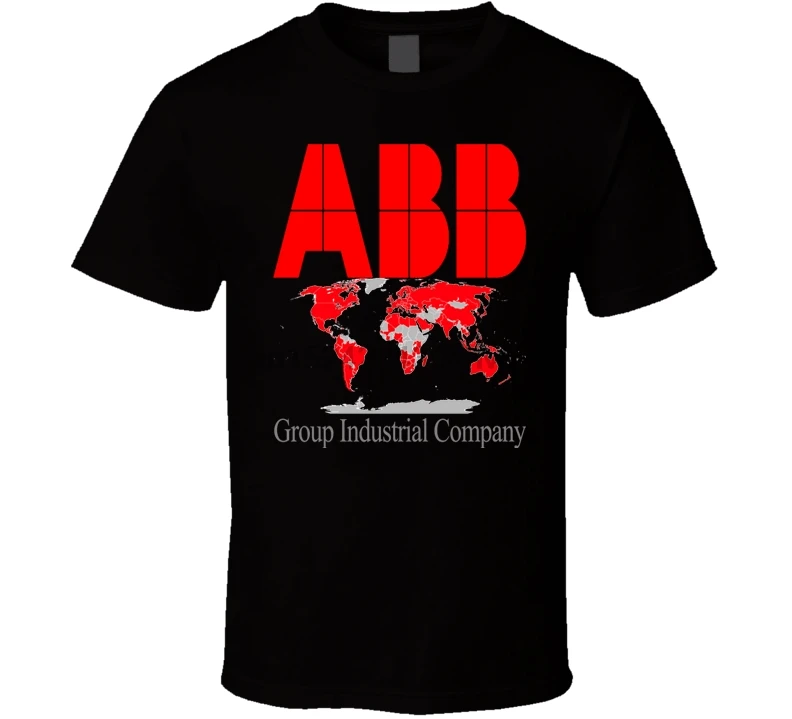 Camiseta negra ABB Group Industrial Company 01| | - AliExpress