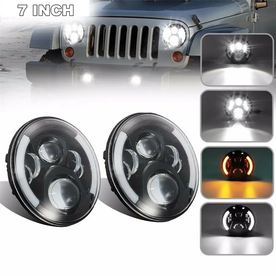 Kit de phares de Projection de 7 pouces, pour Jeep Wrangler JK TJ LJ lada niva 4x4 suzuki ...