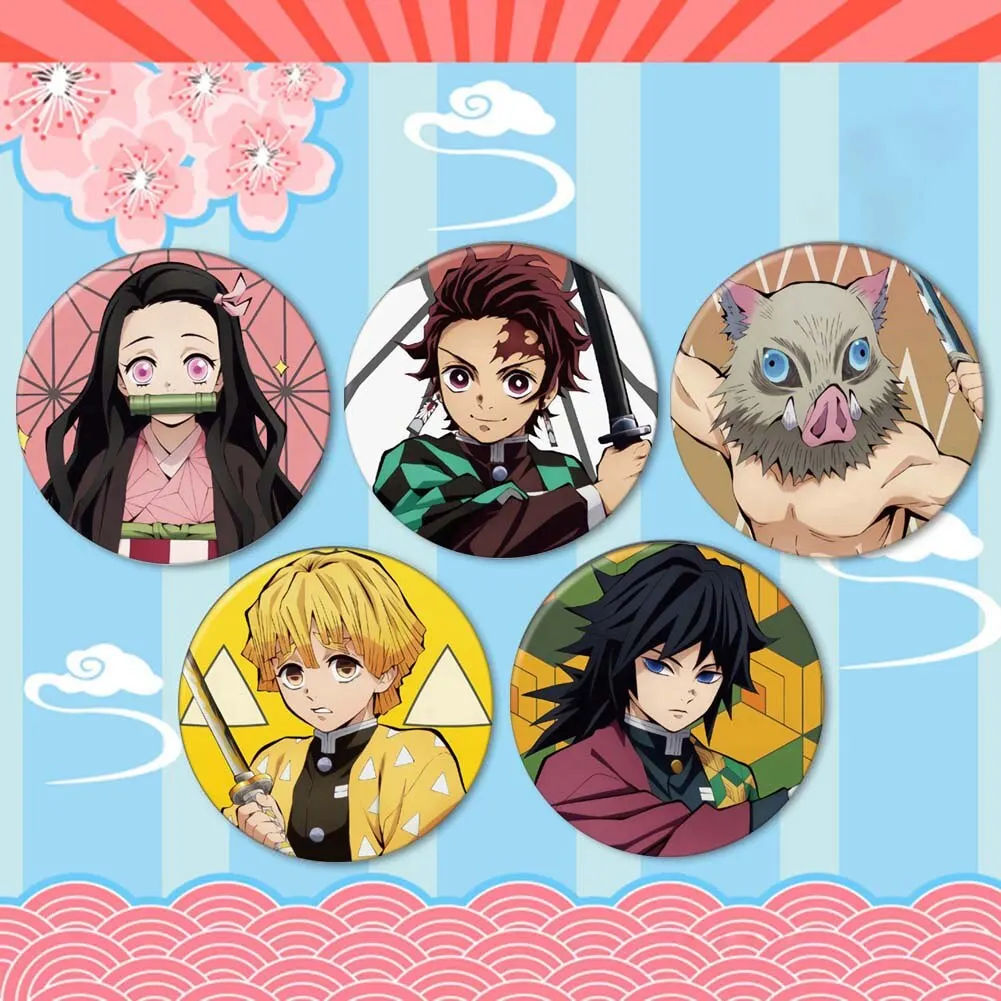 Insignias de Anime Demon Slayer: Kimetsu no Yaiba broche de botón ...