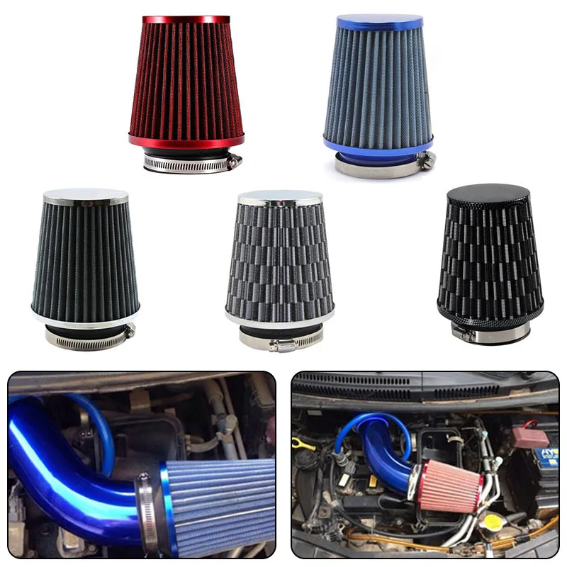 Full Set 3" 76mm Car Cold Air Intake System Turbo Induction Pipe Tube ...
