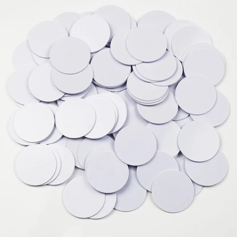 (100pcs) RFID 125KHz 25mm T5577 Rewritable Coin Cards Tag For Copy ...