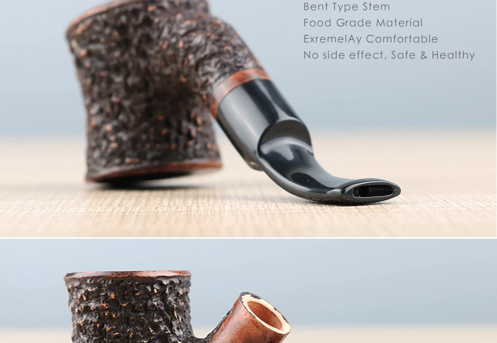 Pipe,Tuyau de fumée en bois de bruyère,conception à tige coudée pour ...