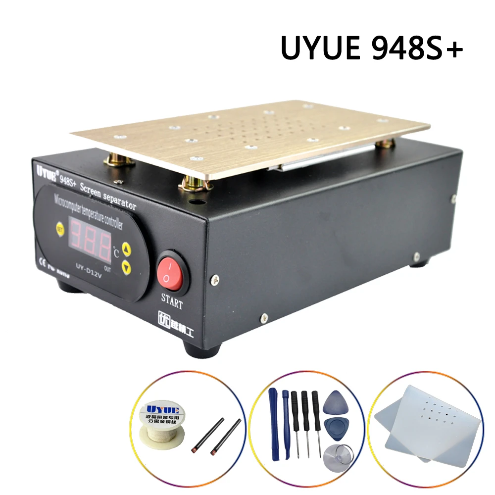 Separator Machine UYUE 948S+ LCD screen separation 7inch Build in Pump Vacuum Screen Repair Kit ...