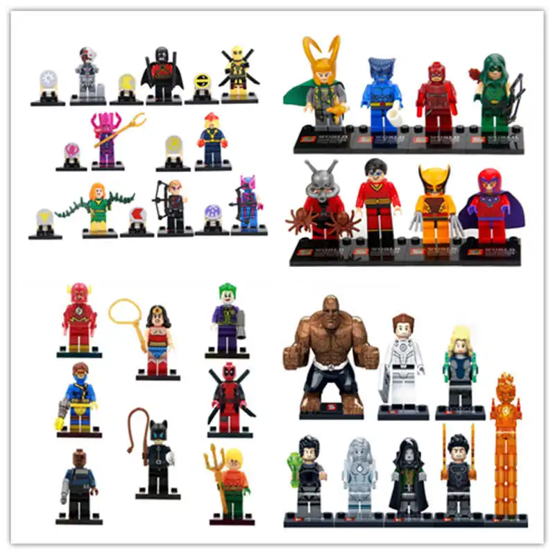 Super Heroes Thanos Iron Man Hulk Spiderman Batman Legoingly Marvel ...