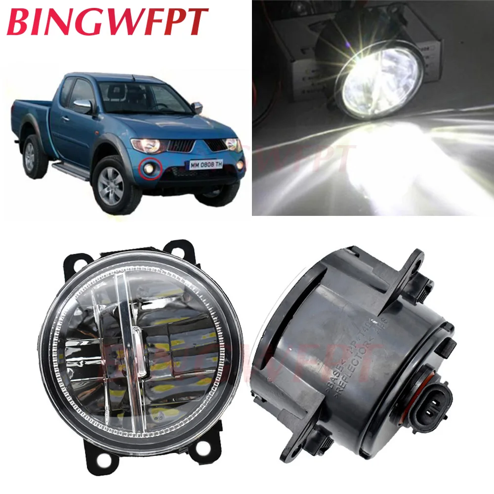 2pcs/lot Car Front Bumper LED fog Lights For Mitsubishi L200 2005 2006 ...