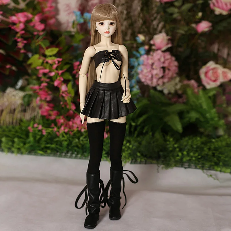 Supia Emma 1/3 doll bjd Leather outfit fullset with face up Body Jointed resin doll Children ...