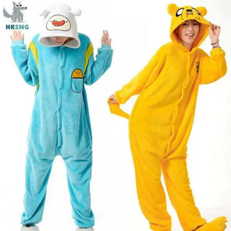 HKSNG-New-Link-Adult-Finn-And-Jake-Onesies-Adventure-Costume-Yellow-Dog ...