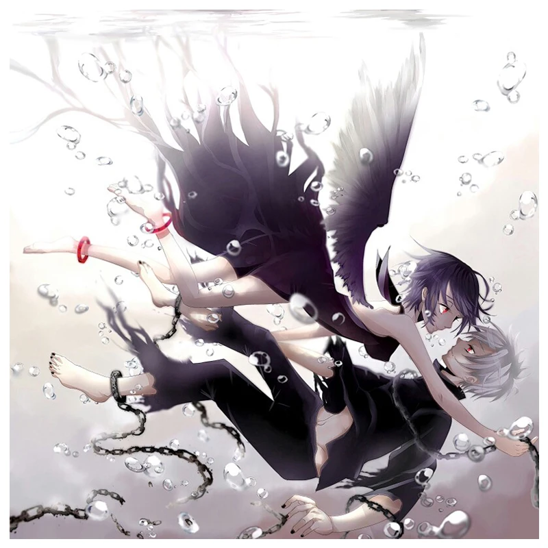 Anime Angel And Demon Drawing