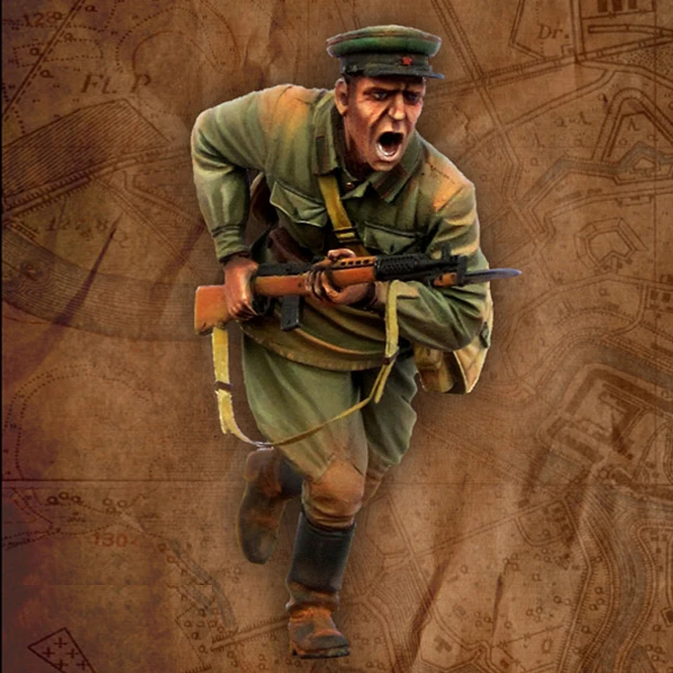 1/35 Red Army Rifleman Ww2, Resin Model Soldier Gk, World War Ii ...