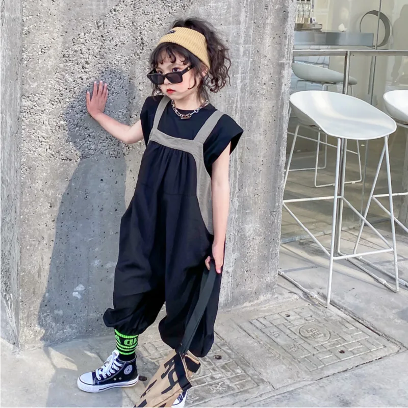 2021 Girls Baby Spring Summer Clothing Set Tops Tees+Overalls Pants ...
