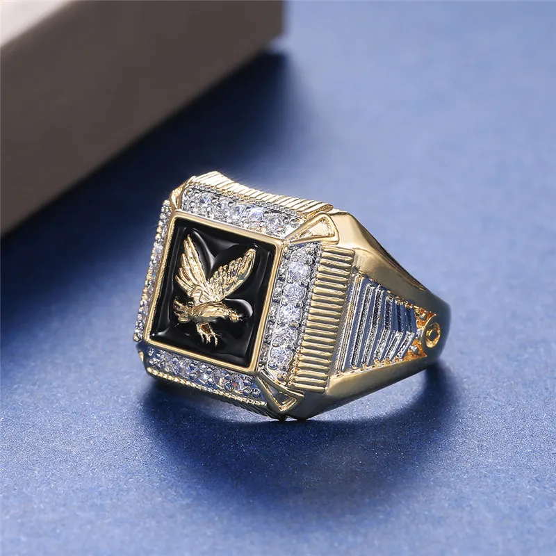 Fashion-Atmosphere-Men-s-Electroplating-Eagle-Peripheral-Zircon-Ring ...