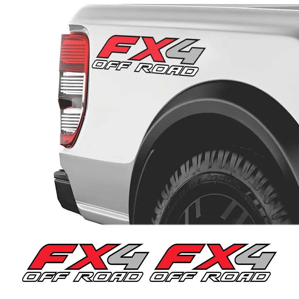 2PC-FX4-Off-Road-Car-Sticker-For-Ford-Ranger-Raptor-F150-Mitsubishi ...