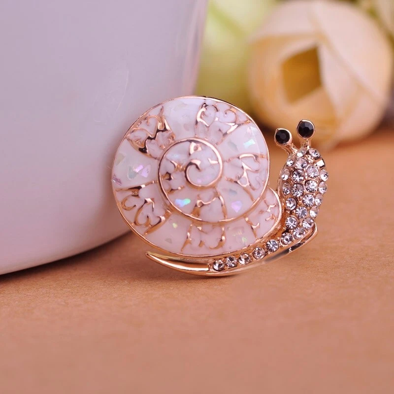 Enamel Abalone Shell Snails Elegant Exquisite Brooch Corsage Animal ...