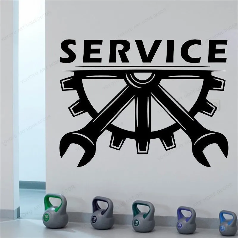 Repair-Service-Logo-Vinyl-Wall-Decal-Auto-Car-Sign-Garage-wall-sticker ...