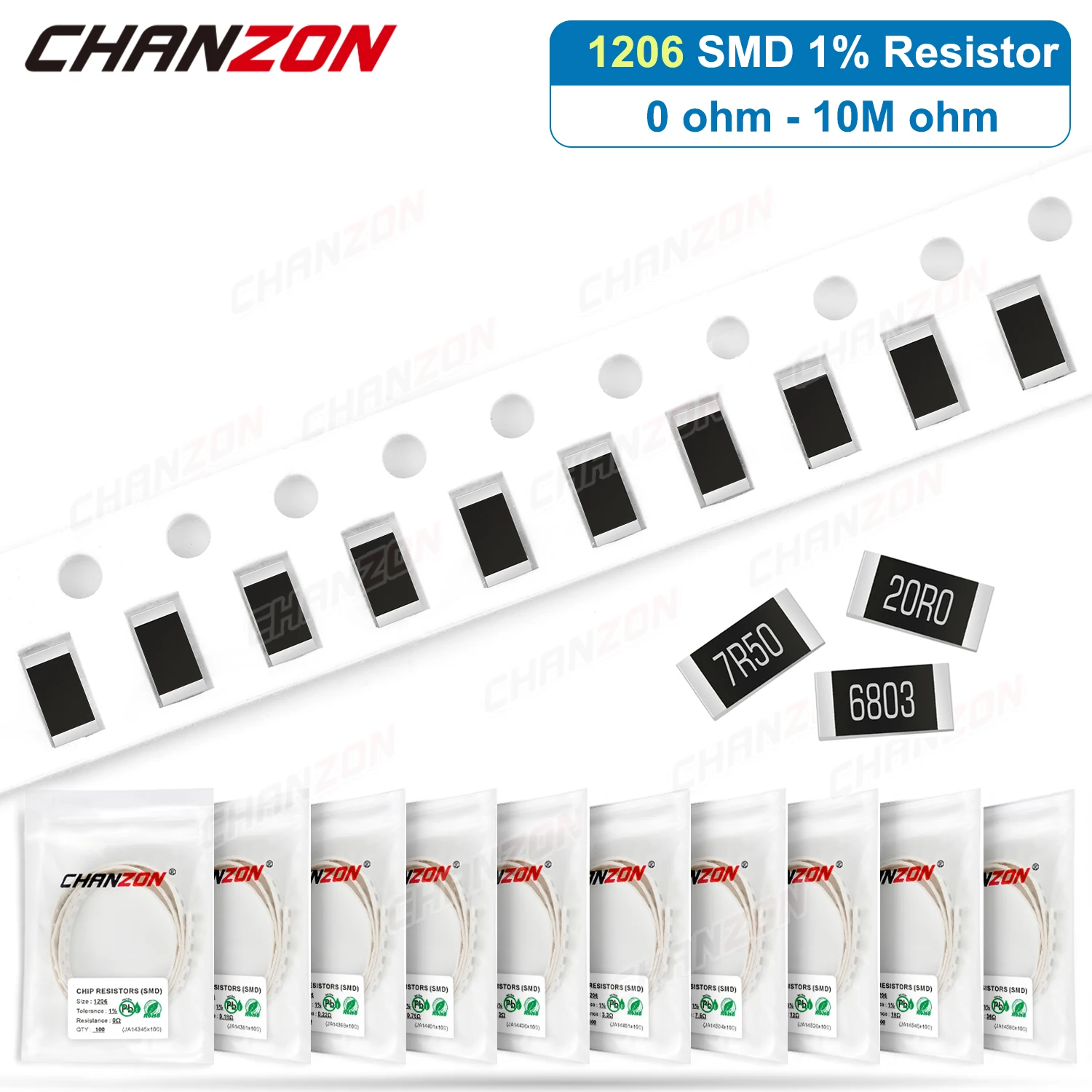 100 pièces 56 ohms - Résistance SMD de haute précision, 100 pièces-lot ...
