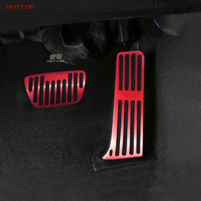 Aluminum Car Accelertator Gas Pedal Brake pedal Footrest Plate Cover AT ...