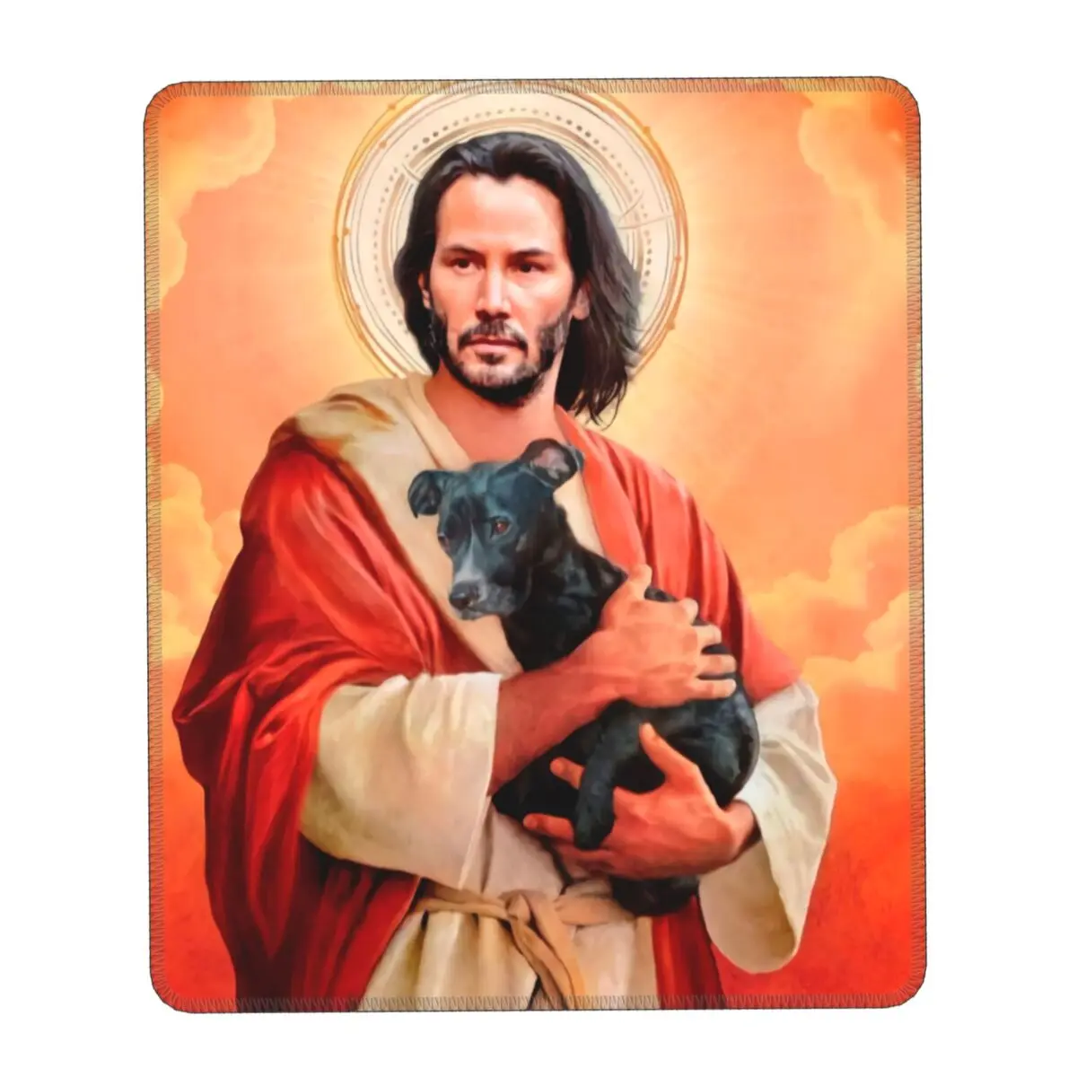 Jesus-Saint-Meme-Keanu-Reeves-Gaming-Mouse-Pad-Non-Slip-Rubber-Base ...