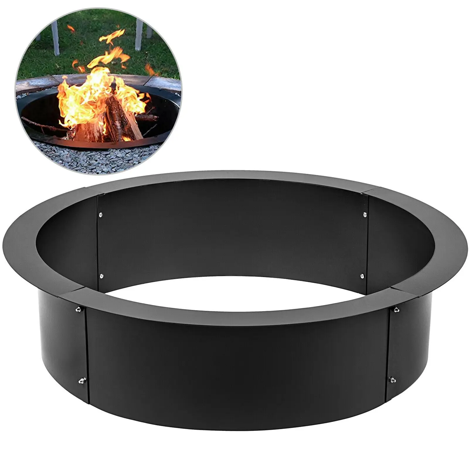 VEVOR-Fire-Pit-Burner-Ring-Brazier-45-Inch-Inside-3-0mm-Thick-Heavy ...