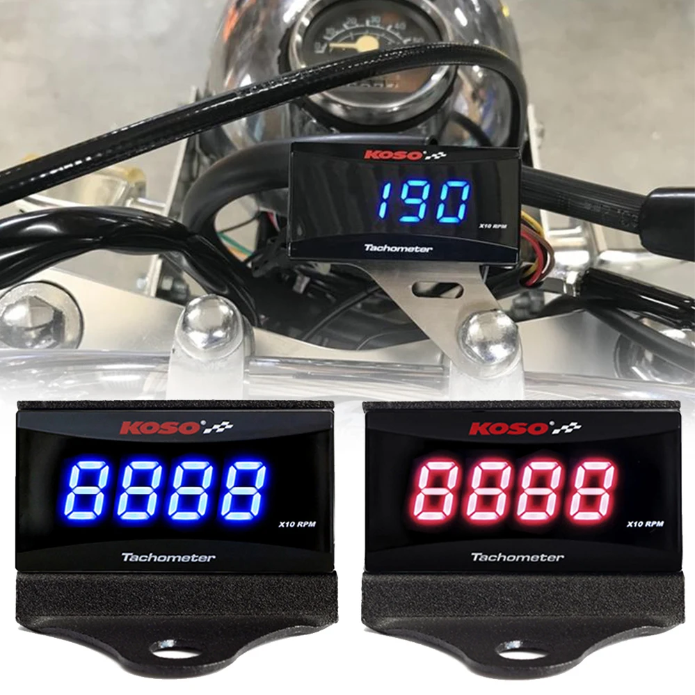 Mini-RPM-KOSO-Meter-Tachometer-Gauge-Digital-Square-LCD-Display-Engine ...