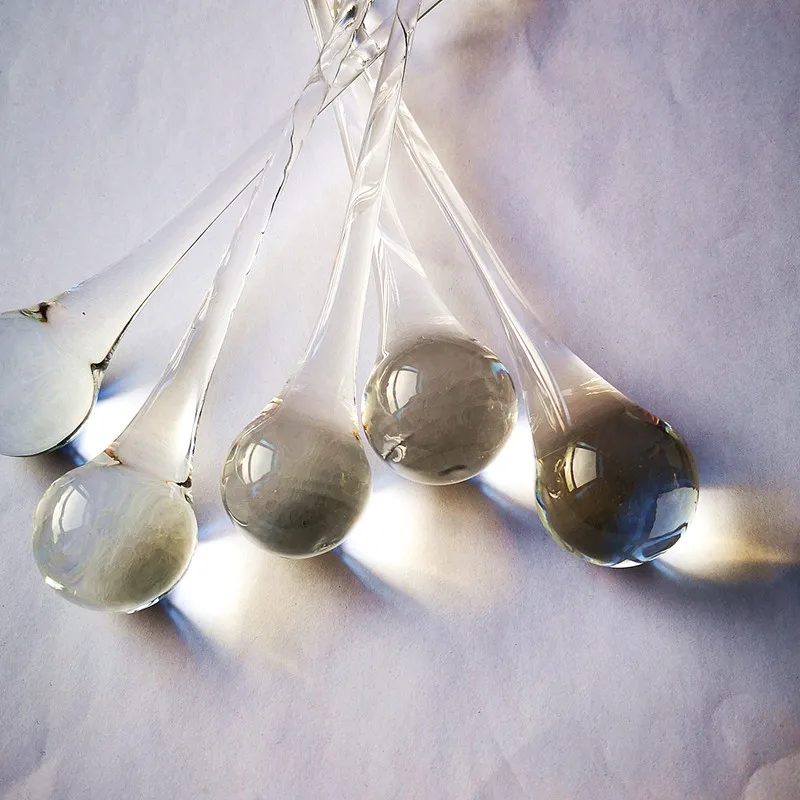 Top 20pcs/lot 30*150mm Clear Glass Raindrops Chandelier Pendants DIY ...